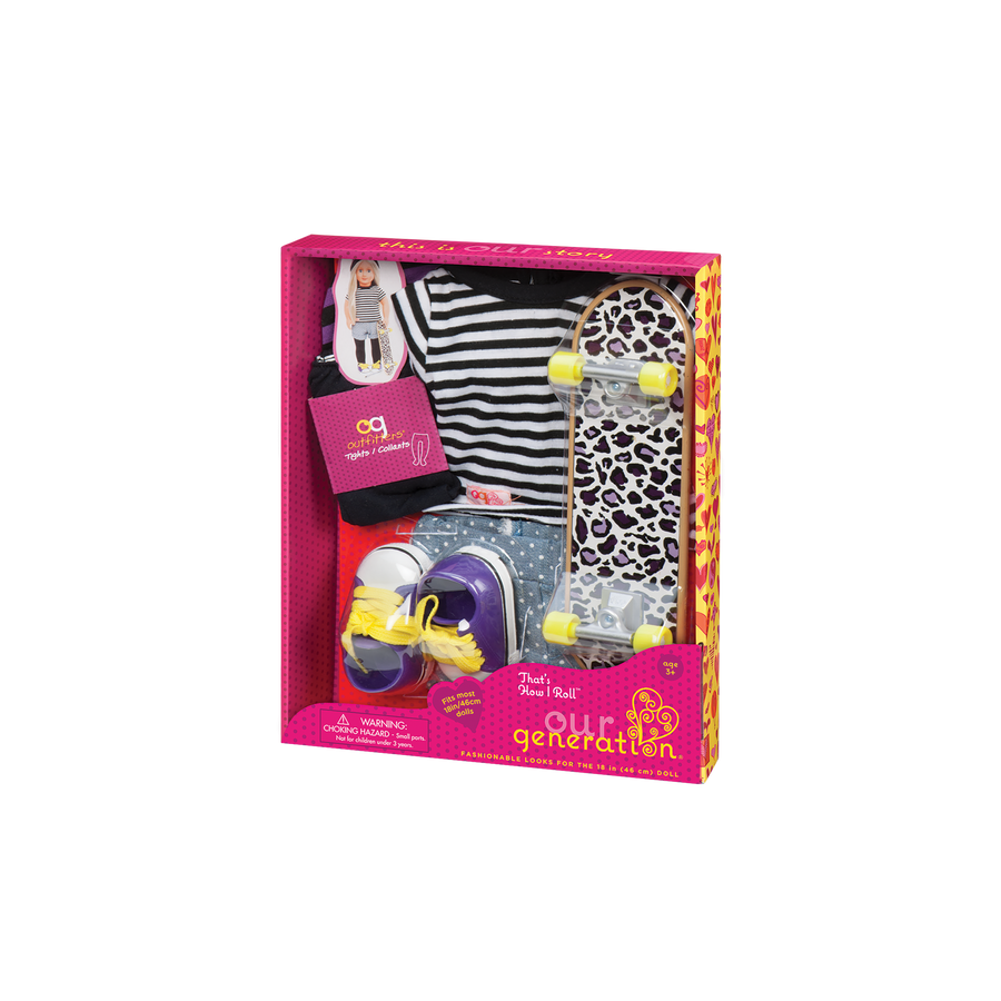 That's How I Roll | 18" Doll Skateboard Outfit | Our Generation – Our ...