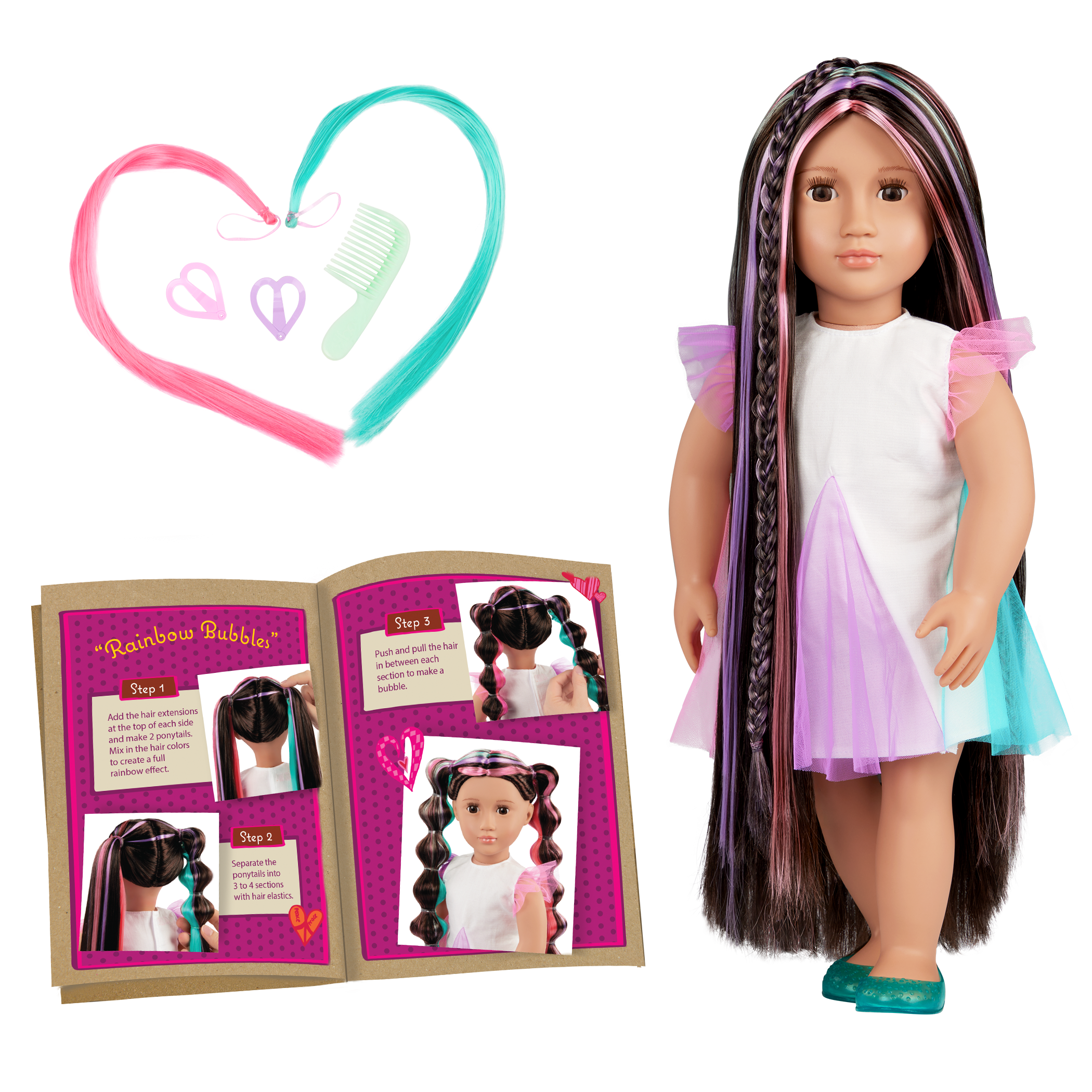 Tina | 18" Rainbow Hair Grow Doll | Our Generation – Our Generation ...